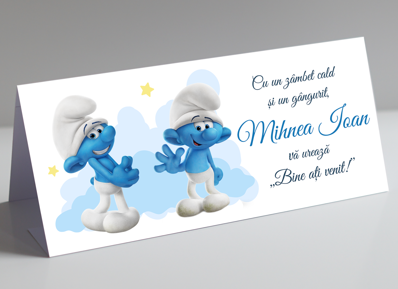 Plicuri de bani botez - Strumf - PBB-015 - Invitatii Botez, marturii ...