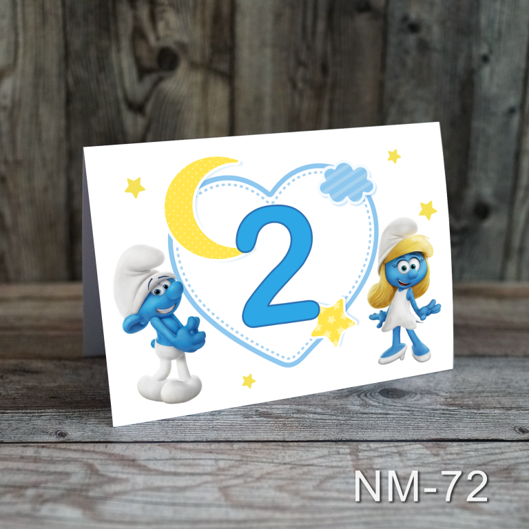 Plicuri de bani botez - Strumfi - PBB-022 - Invitatii Botez, marturii botez magnetice, plicuri ...